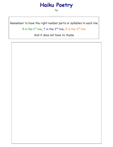 Haiku Poem - Examples, PDF | Examples