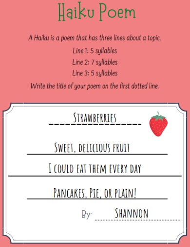 Haiku Poem - Examples, PDF | Examples