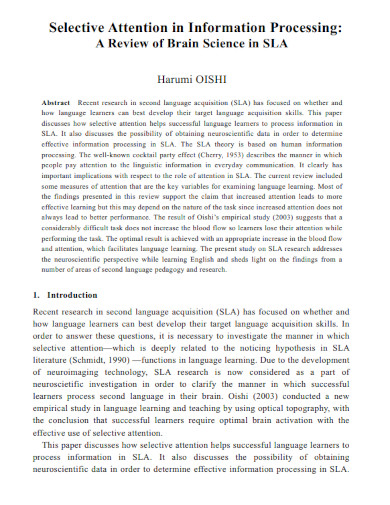 Selective Attention - Examples, PDF | Examples