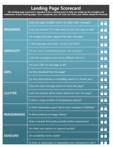 Landing Page - Examples, PDF | Examples