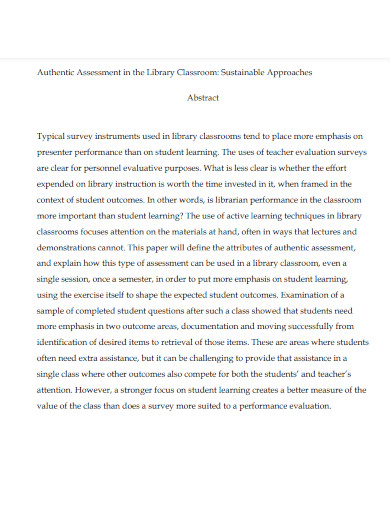 Authentic Assessment - Examples, PDF | Examples