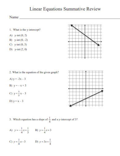 Linear Equations - Examples, Format, How to Graph, PDF