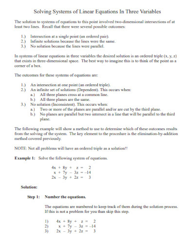 Linear Equations - Examples, Format, How to Graph, PDF