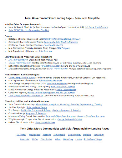 Landing Page - Examples, PDF | Examples