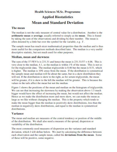 Standard Deviation - 99+ Examples, Format, How to Find, PDF