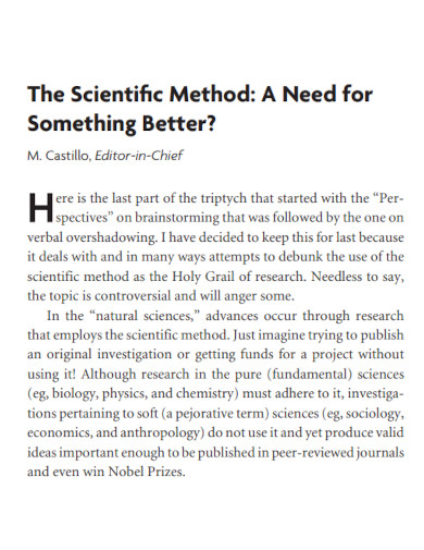 Scientific Method - Examples, PDF | Examples