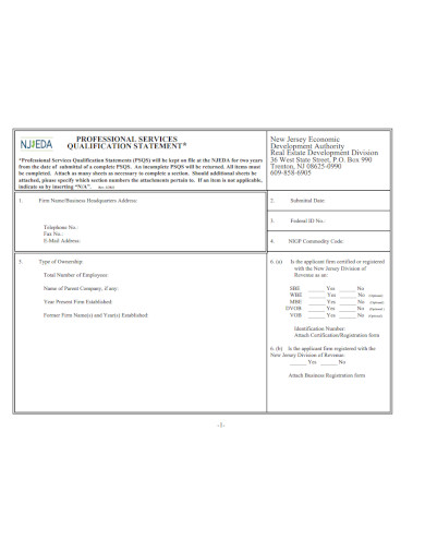 Statement of Qualifications - Examples, PDF | Examples