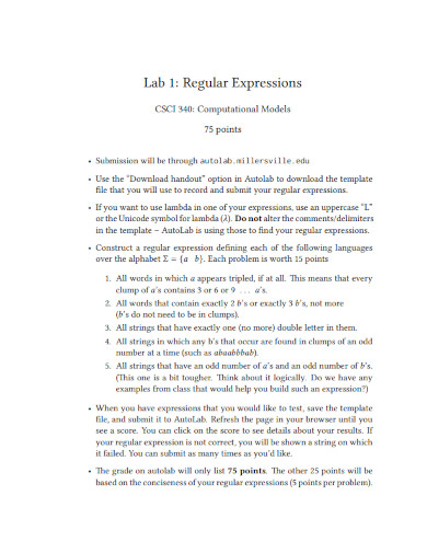 Regular Expression - Examples, PDF | Examples