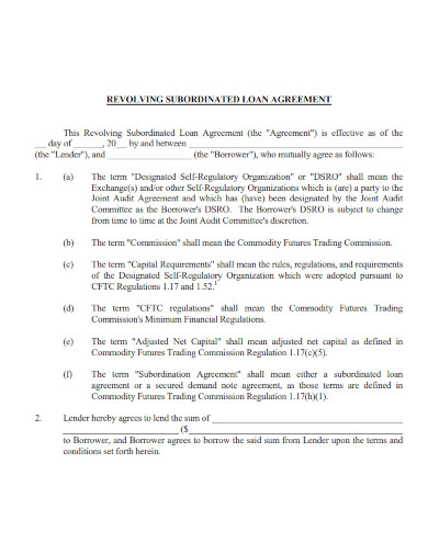 Revolving Credit - Examples, PDF | Examples