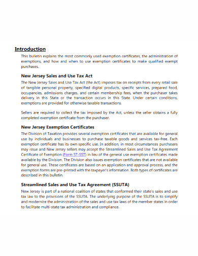 Tax Exemption - Examples, PDF | Examples