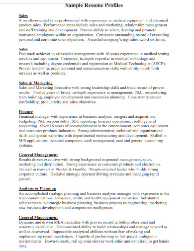 General Resume- Examples, PDF | Examples