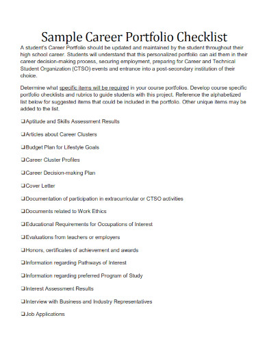 23+ Student Portfolio Examples - PDF | Examples