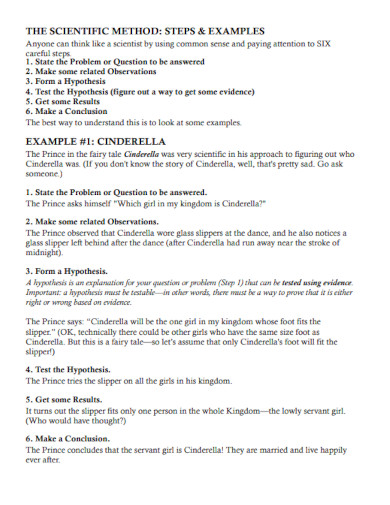 Scientific Method - Examples, PDF | Examples