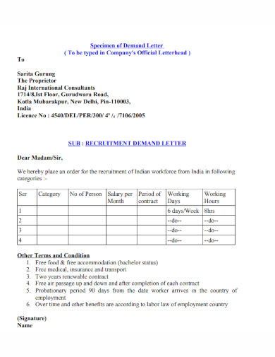 Demand Letter - Examples, PDF | Examples