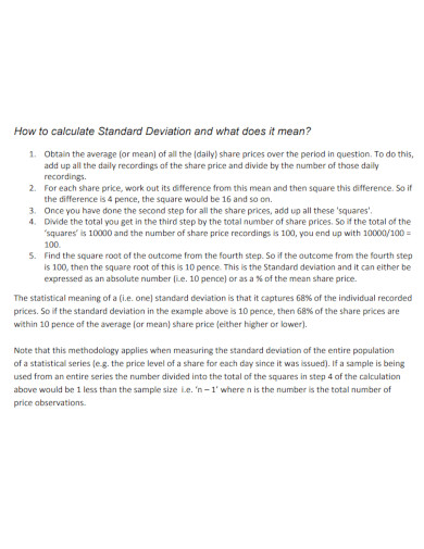 Standard Deviation 99 Examples Format How To Find Pdf