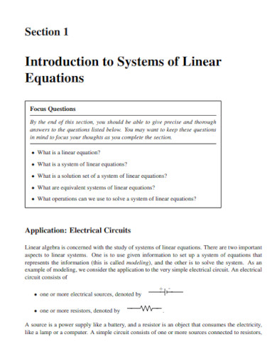Linear Equations - Examples, Format, How to Graph, PDF