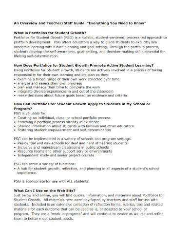 23+ Student Portfolio Examples - PDF | Examples