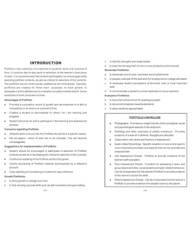 23+ Student Portfolio Examples - PDF | Examples