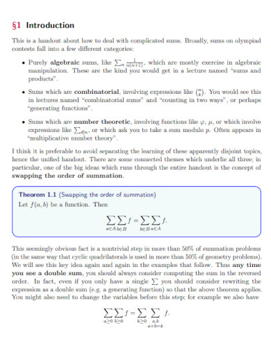 Summation - 99+ Examples, Format, How to Solve, PDF