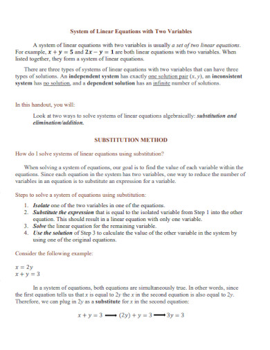 Linear Equations - Examples, Format, How to Graph, PDF