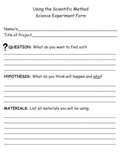 Scientific Method - Examples, PDF | Examples
