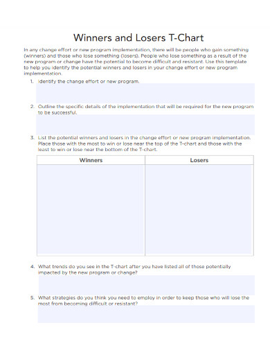 T Chart - Examples, PDF | Examples