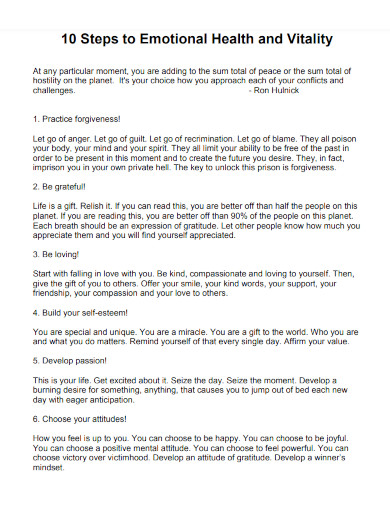 Emotional Health - 12+ Examples, How To Improve, PDF