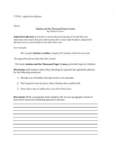 Appositive Phrase - Examples, PDF | Examples