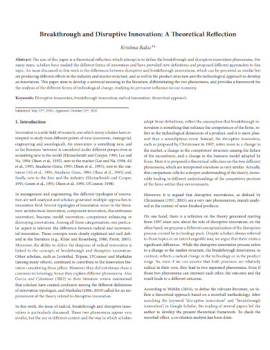 Disruptive Innovation - Examples, PDF | Examples