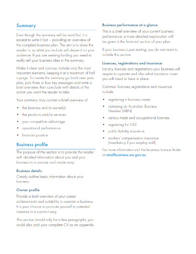 Business Planning - Examples, PDF | Examples