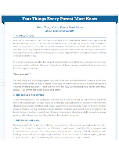 Emotional Health - 12+ Examples, How To Improve, PDF