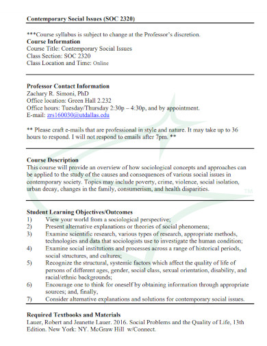 Social Issues - Examples, PDF | Examples