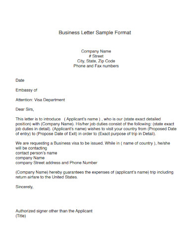 Formal Business Letter - Examples, PDF | Examples