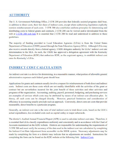Indirect Cost - Examples, PDF | Examples