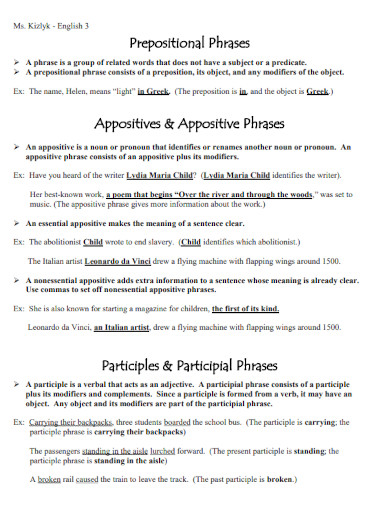 Appositive Phrase - Examples, PDF | Examples