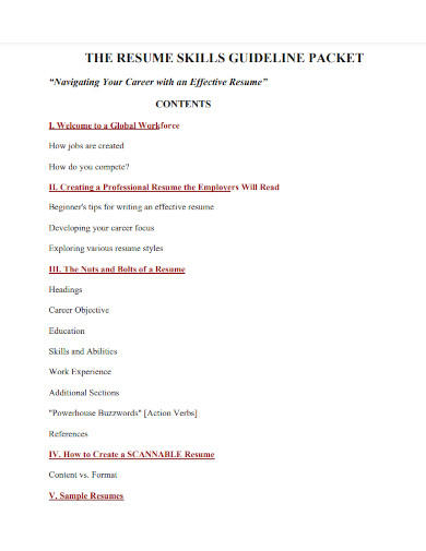 Resume Skills - Examples, PDF | Examples