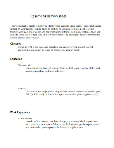 Resume Skills - Examples, PDF | Examples