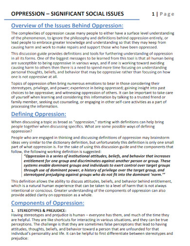 Social Issues - Examples, PDF | Examples