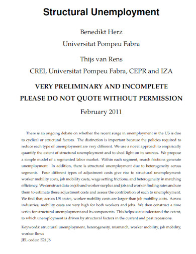 Structural Unemployment - Examples, PDF | Examples