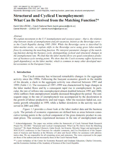 Structural Unemployment - Examples, PDF | Examples