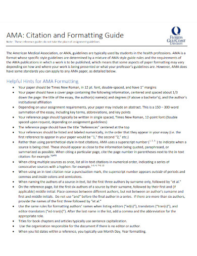 AMA Format - Examples, PDF | Examples
