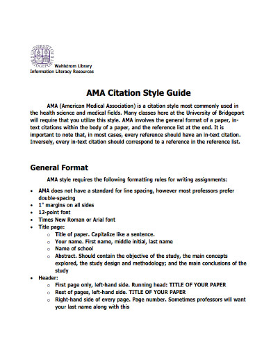 AMA Format - Examples, PDF | Examples