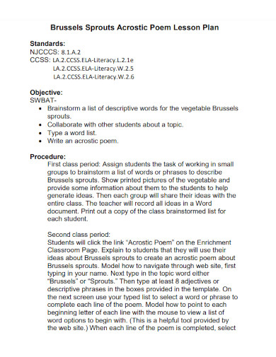 Acrostic Poem - Examples, PDF | Examples