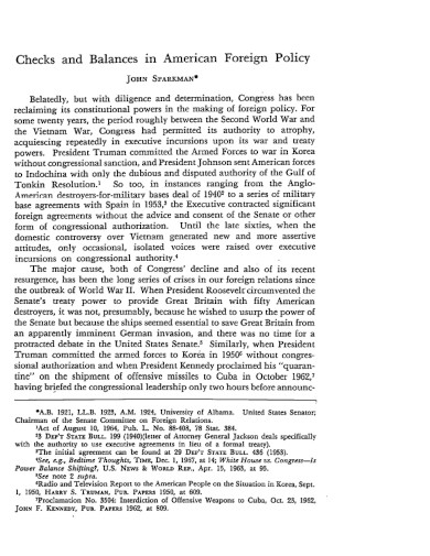 Checks and Balances - Examples, PDF | Examples