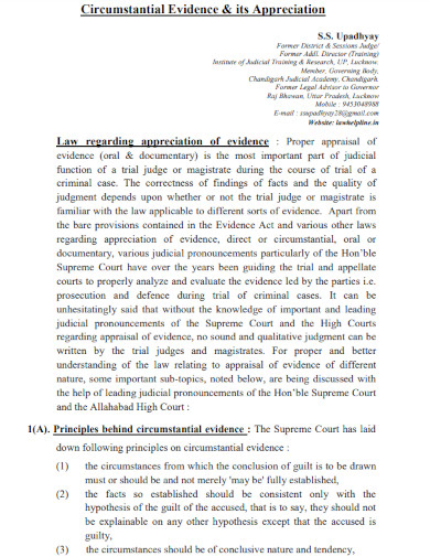 Circumstantial Evidence - Examples, How to Identify, PDF