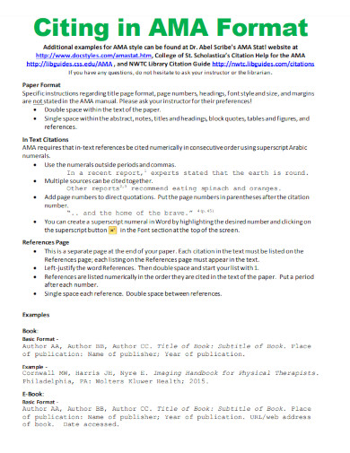 AMA Format - Examples, PDF | Examples