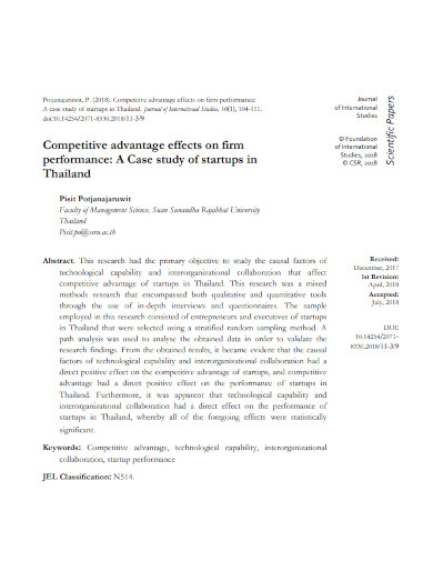 Competitive Advantage - Examples, PDF | Examples