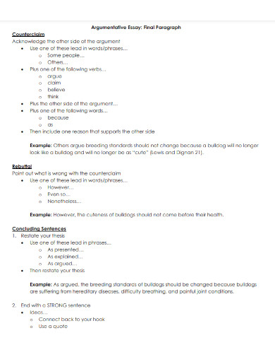 Conclusion Paragraph - Examples, PDF | Examples