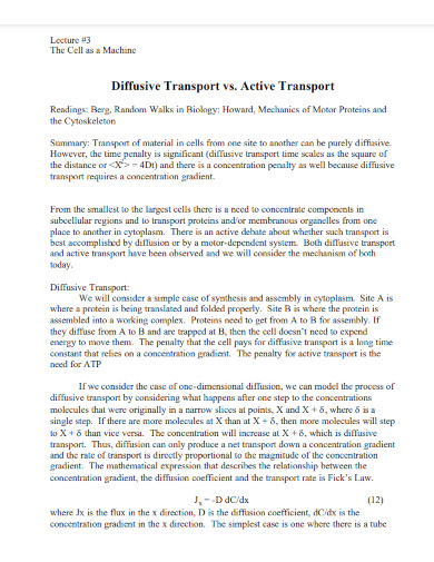 Active Transport - 10+ Examples, How to Identify, PDF