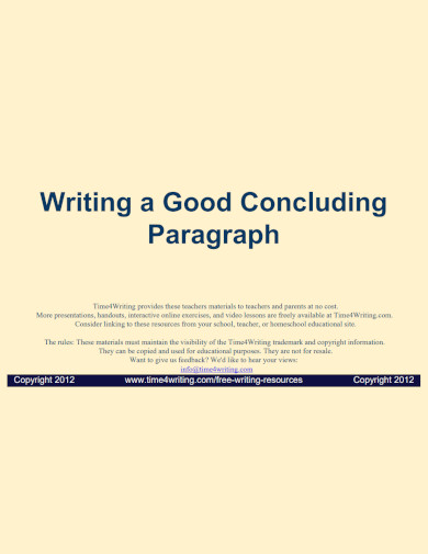 Conclusion Paragraph - Examples, PDF | Examples